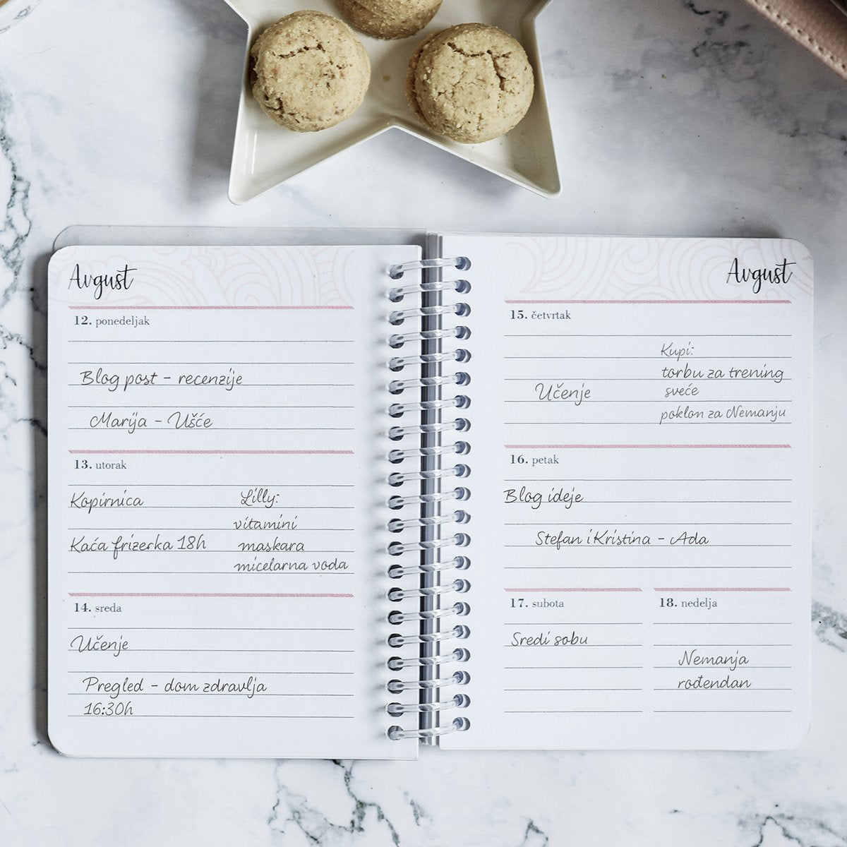 Mini rokovnik - Floral navy – Moj rokovnik